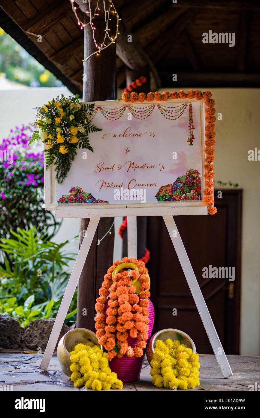 Mehendi Mehndi Sangeet Indian Wedding Tradition Ceremony At Mamta Pool ...