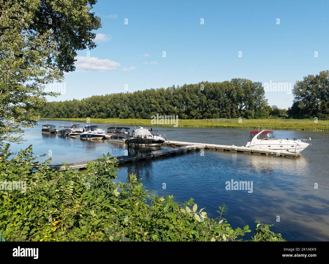 Boats docked at marina in Berthierville,Quebec,Canada Stock Photo - Alamy