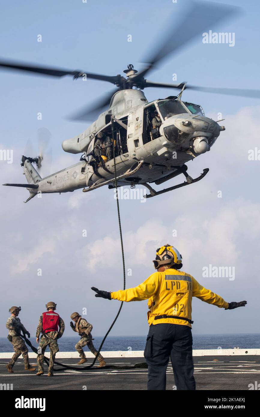 U.S. Marines with Battalion Landing Team 2/5, 31st Marine Expeditionary ...