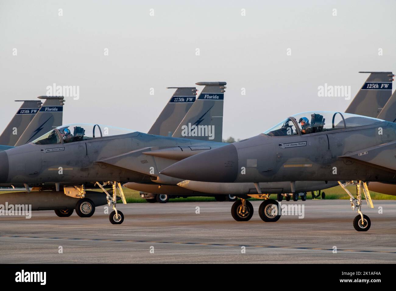 U.S. Air Force F-15C Eagle aircraft assigned to the 125th Fighter Wing ...