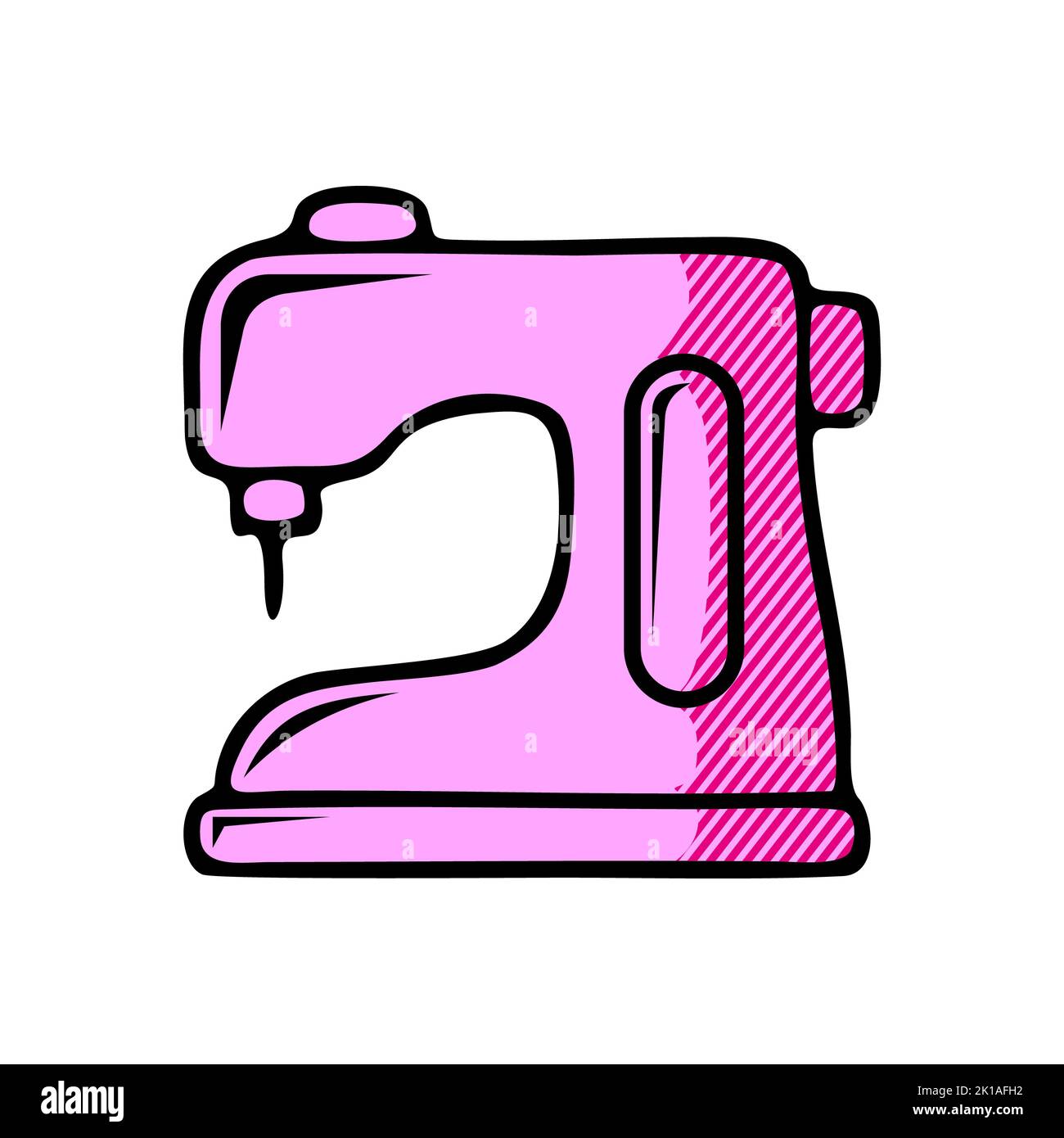 sewing machine icon isolated on white background from hobbies ...