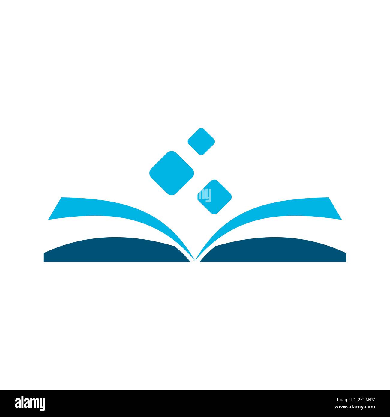 blue e book logo design vector. Sign of Electronic Book Library icon ...