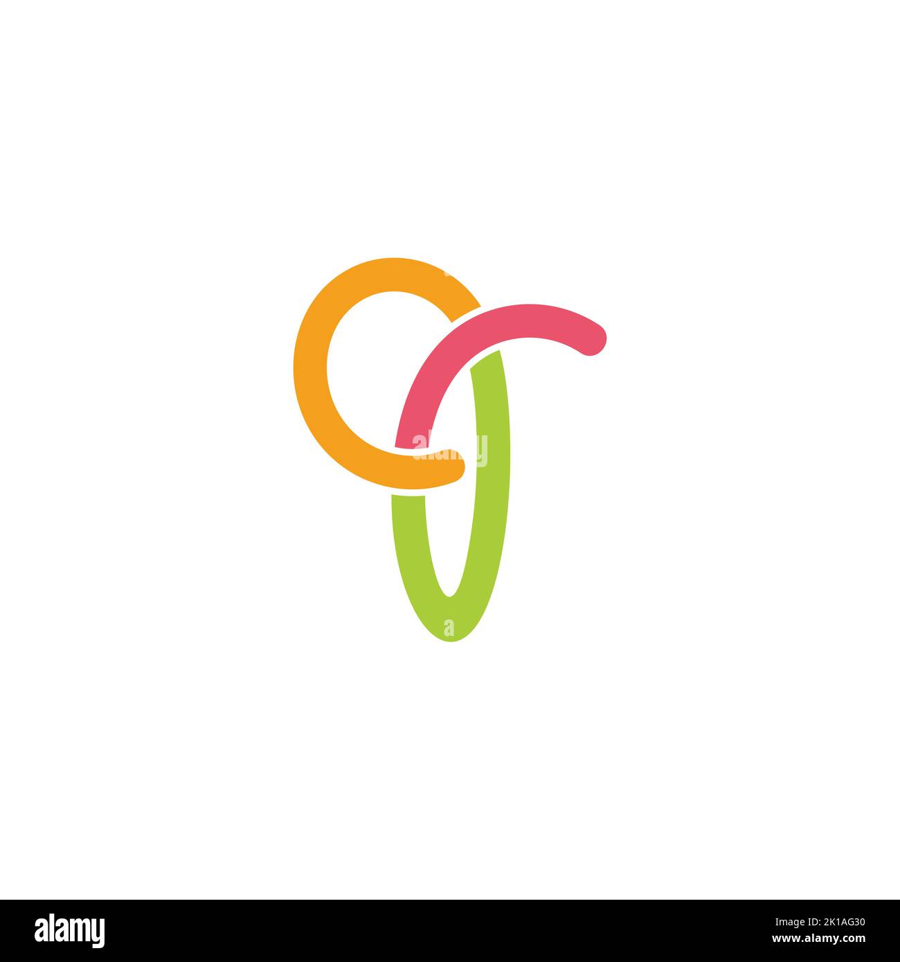 letter q curves line colorful kid design logo symbol vector Stock ...