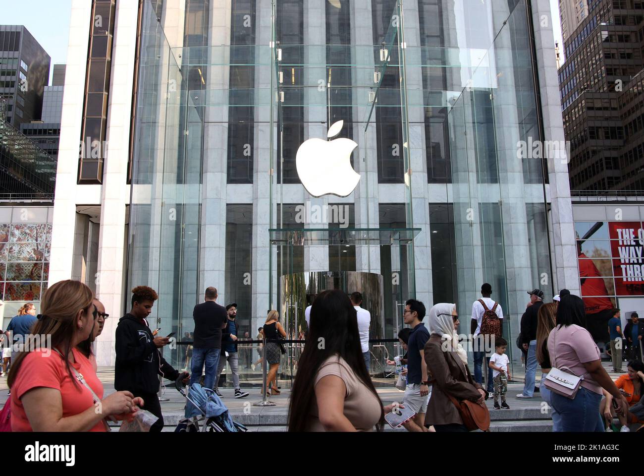 New York, NY, USA. 16th Sep, 2022. View of the Apple Store during today ...