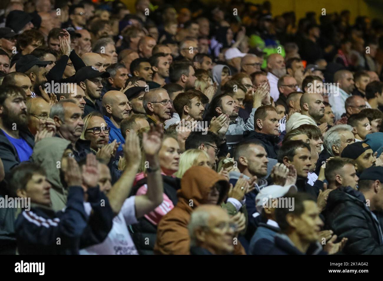 Fulham fans hold a minutes applause for the late HRH Queen Elizabeth II ...