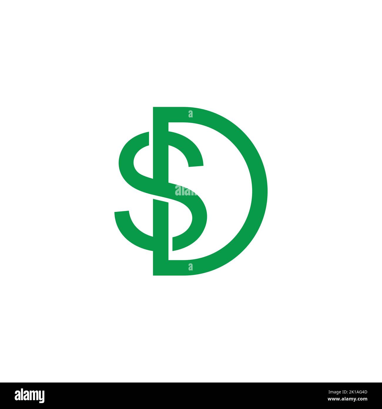 letter ds money dollar green logo vector Stock Vector Image & Art - Alamy
