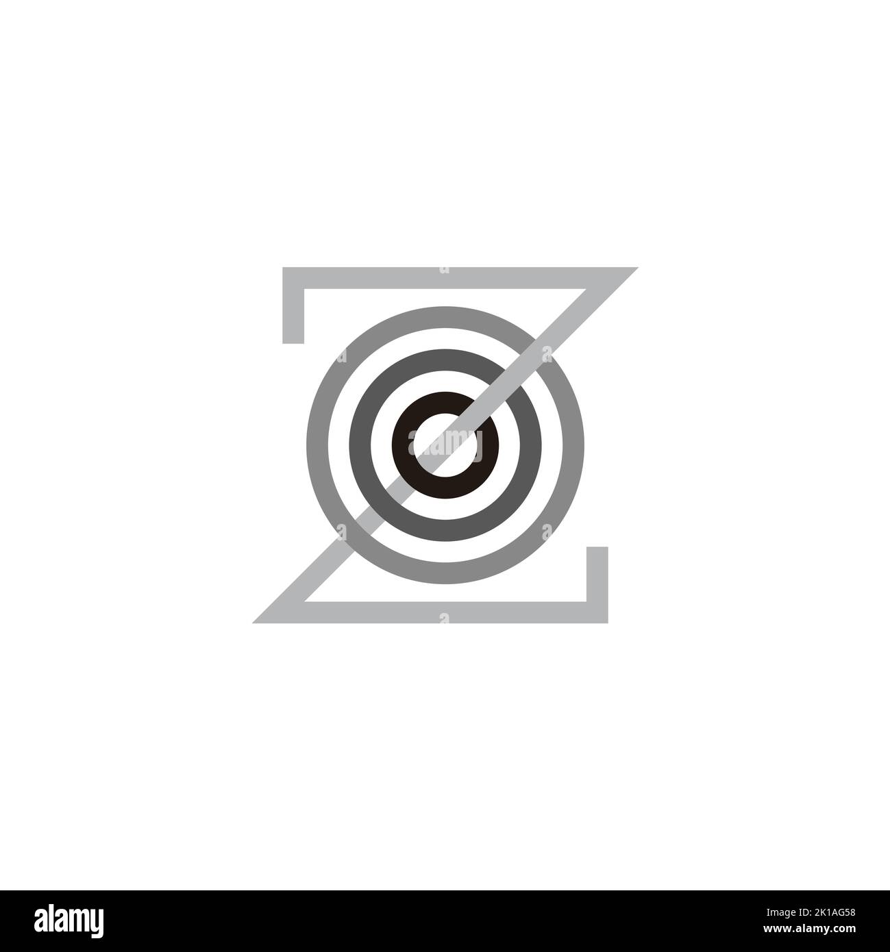 letter z gradient circle stripes logo vector Stock Vector Image & Art ...