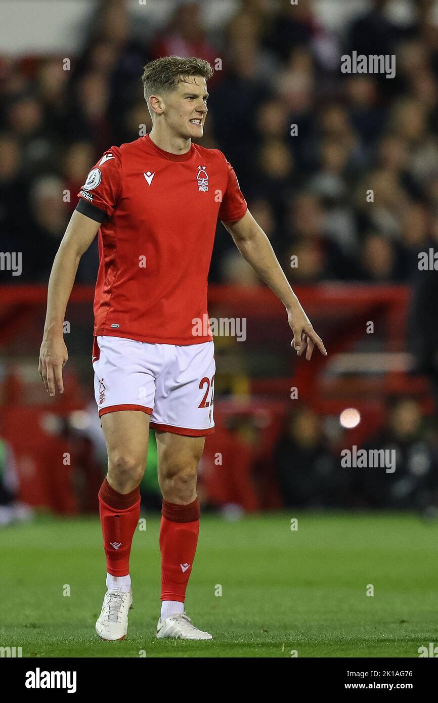 Ryan Yates #22 of Nottingham Forest during the Premier League match ...