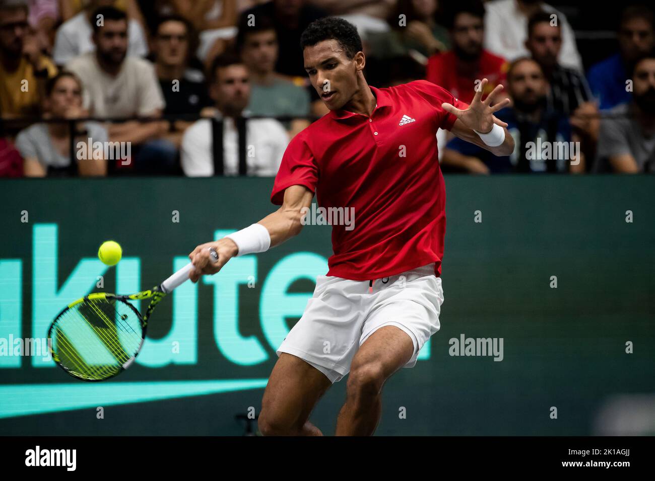 Valencia, Spain, September 16, 2022. Davis Cup match between Carlos ...