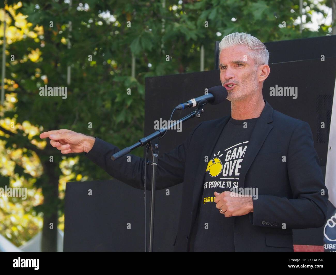 Human Rights activist Craig Foster AM addresses Canberra Palm Sunday ...