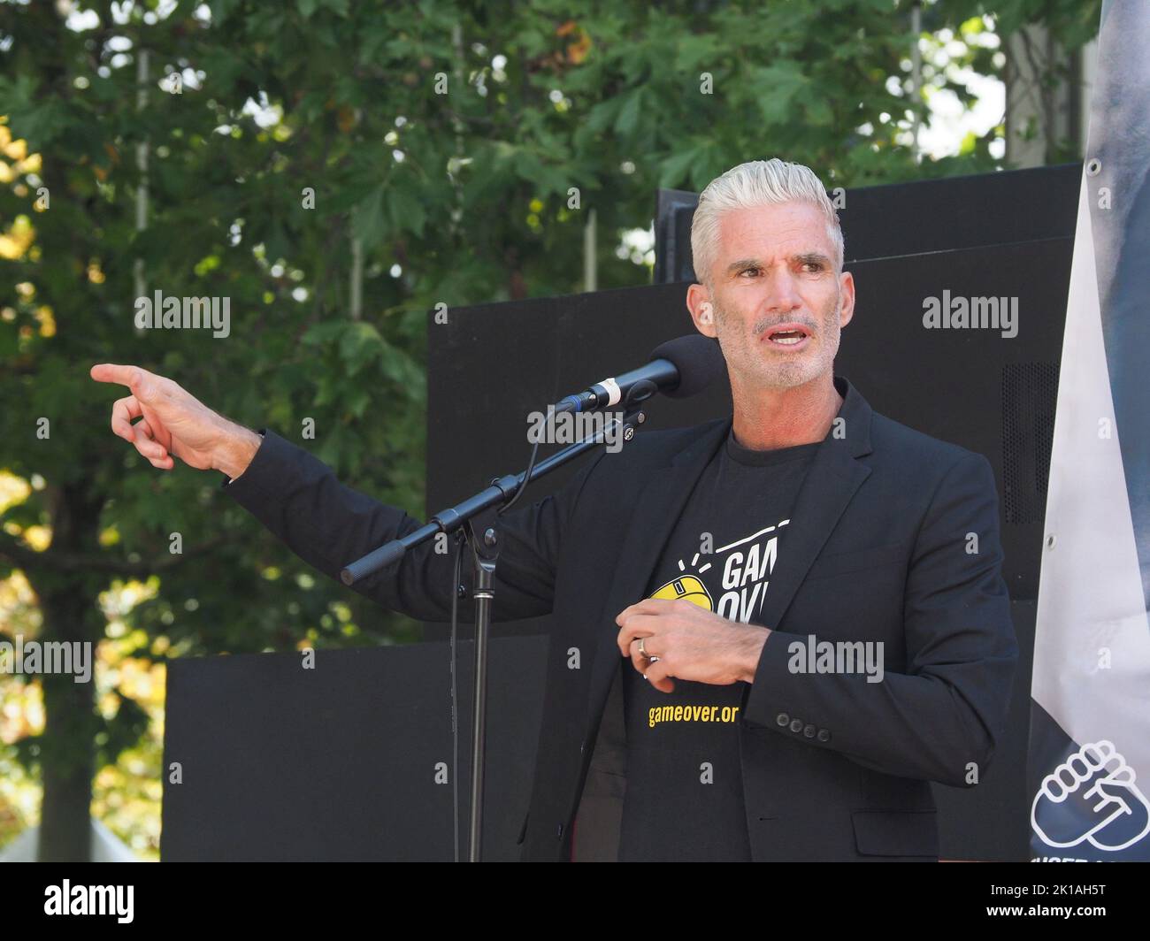 Human Rights activist Craig Foster AM addresses Canberra Palm Sunday ...