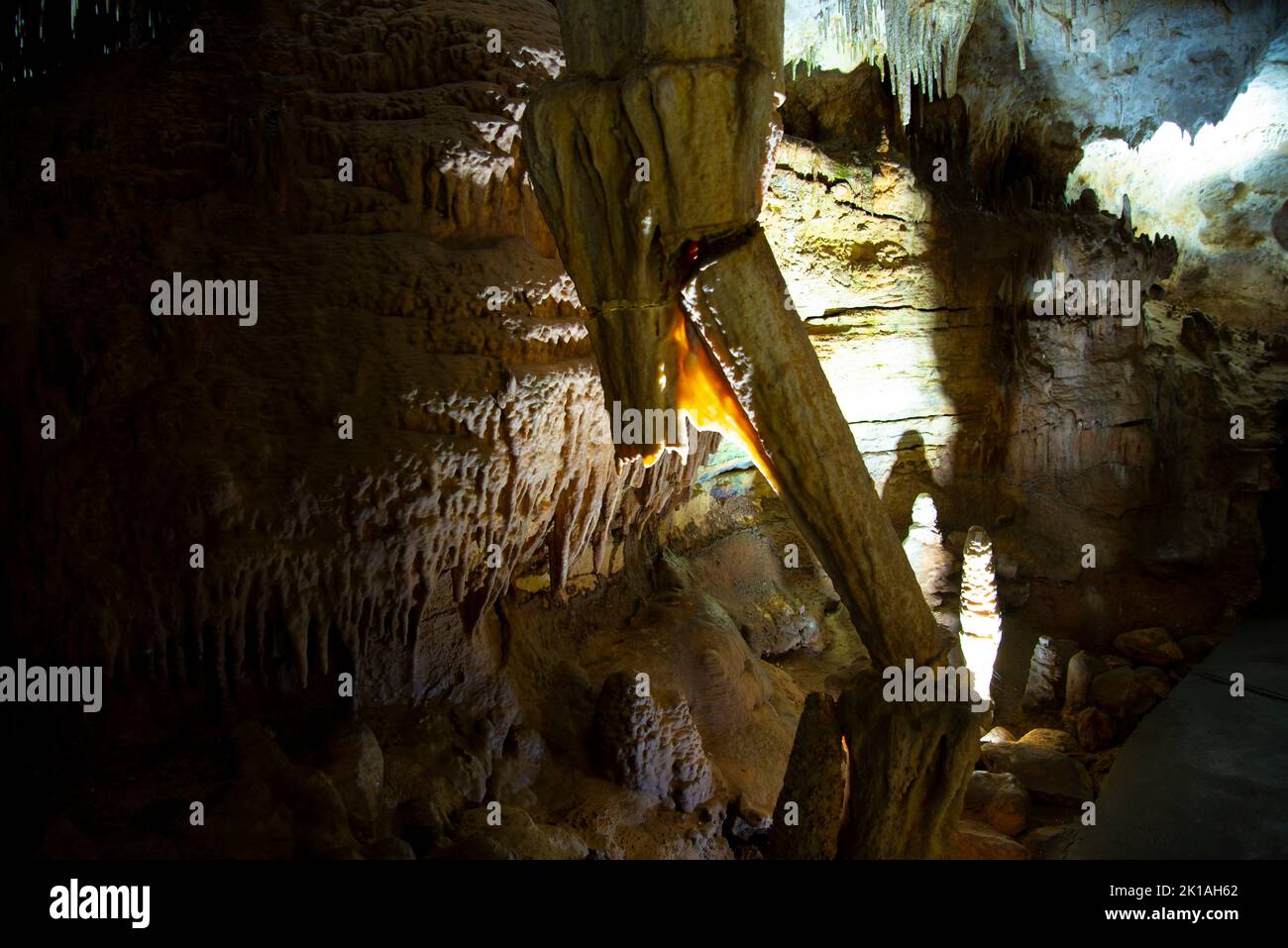 Evidence of Geological Fault Line on Stalagmite Stock Photo - Alamy