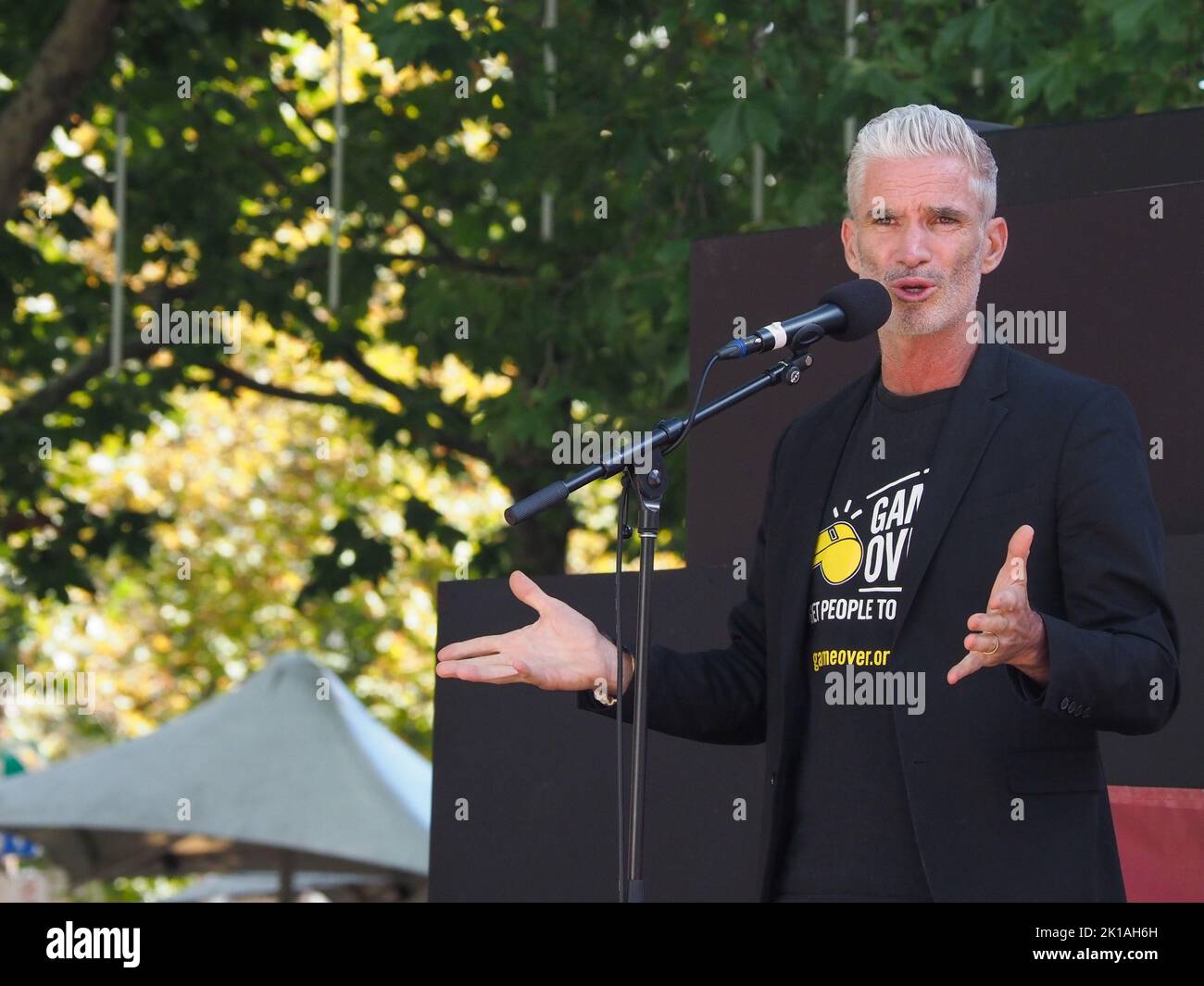 Human Rights activist Craig Foster AM addresses Canberra Palm Sunday ...