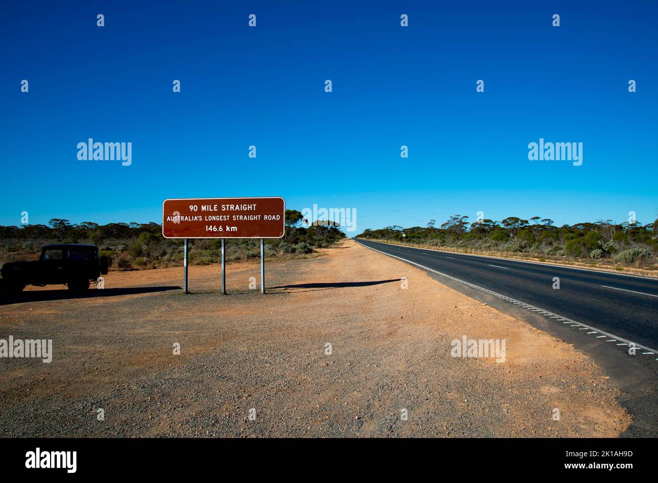 The Longest Straight Road in Australia Stock Photo - Alamy