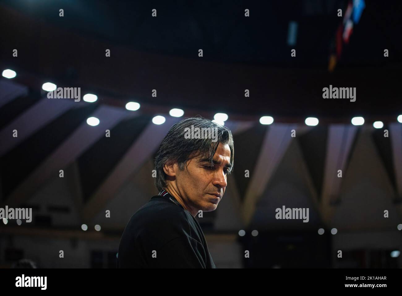 Bangkok, Thailand. 16th Sep, 2022. Vahid Shamsaee head coach of IR Iran ...