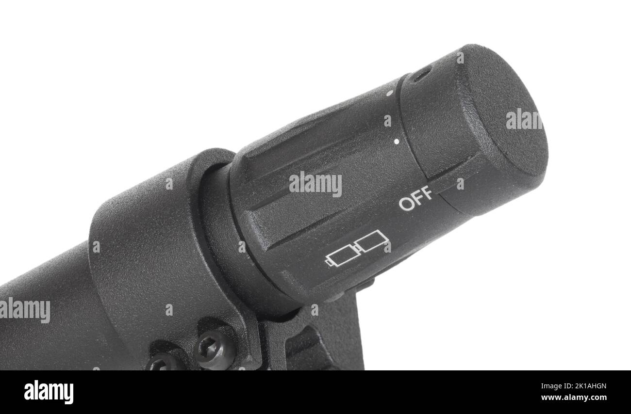 Tailcap switch on an infrared emitter isolated on white Stock Photo - Alamy