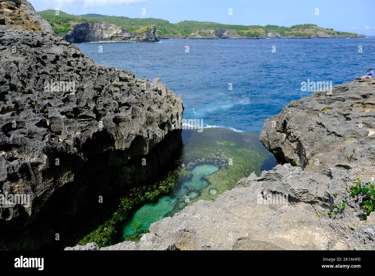 Indonesia Penida Island - Angel Billabong - natural pool framed rock ...
