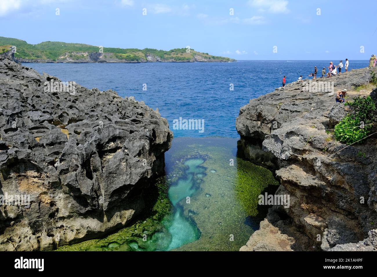 Indonesia Penida Island - Angel Billabong - natural pool framed rock ...