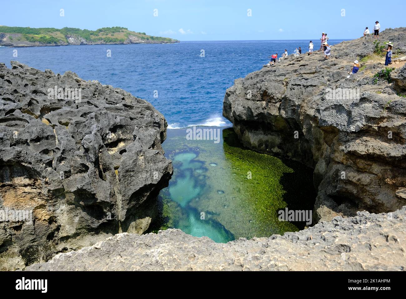 Indonesia Penida Island - Angel Billabong - natural pool framed rock ...