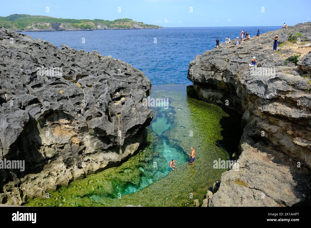 Indonesia Penida Island - Angel Billabong - natural pool framed rock ...