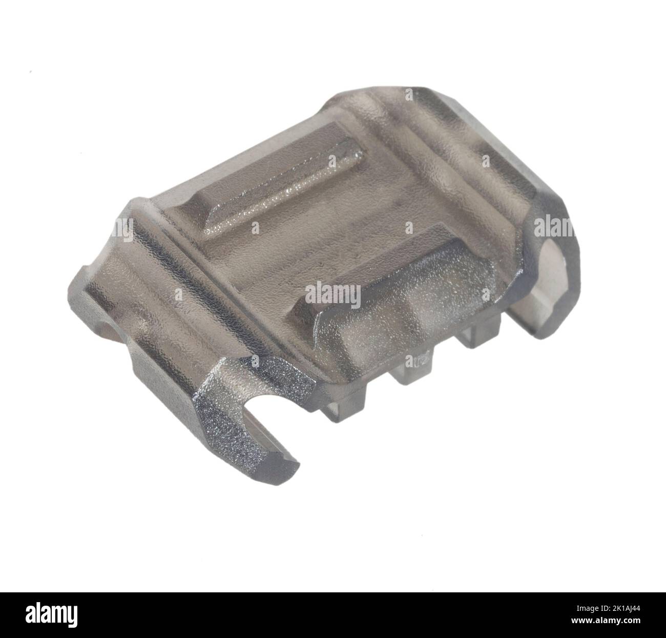 Polymer cover that hides cables on an AR-15 isolated on white Stock ...