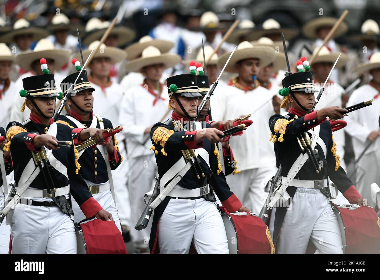 Mexico City, Mexico. 16th Sep, 2022. Soldiers participate in the ...