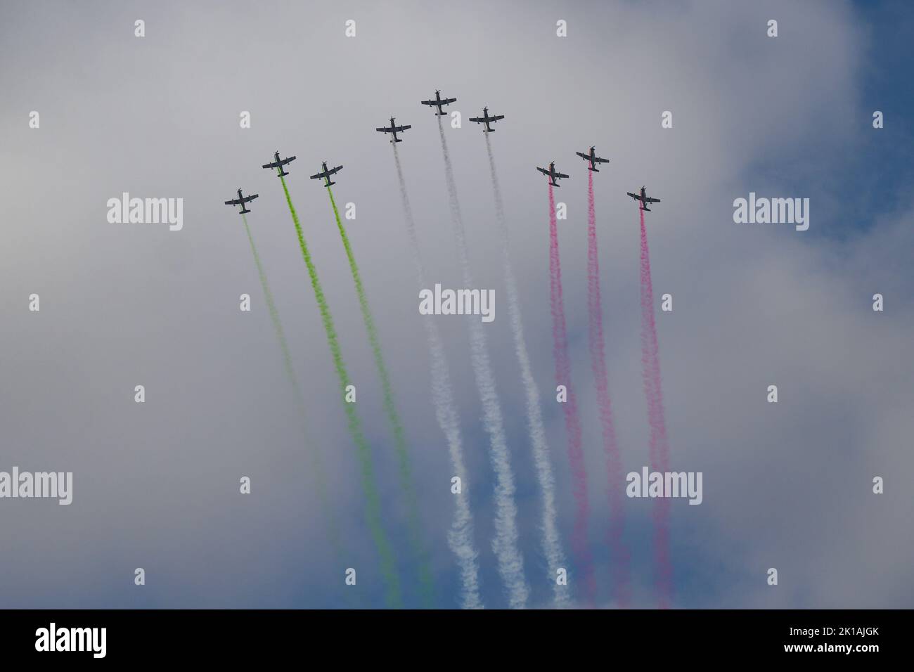 Mexico City, Mexico. 16th Sep, 2022. Aircrafts perform during the ...