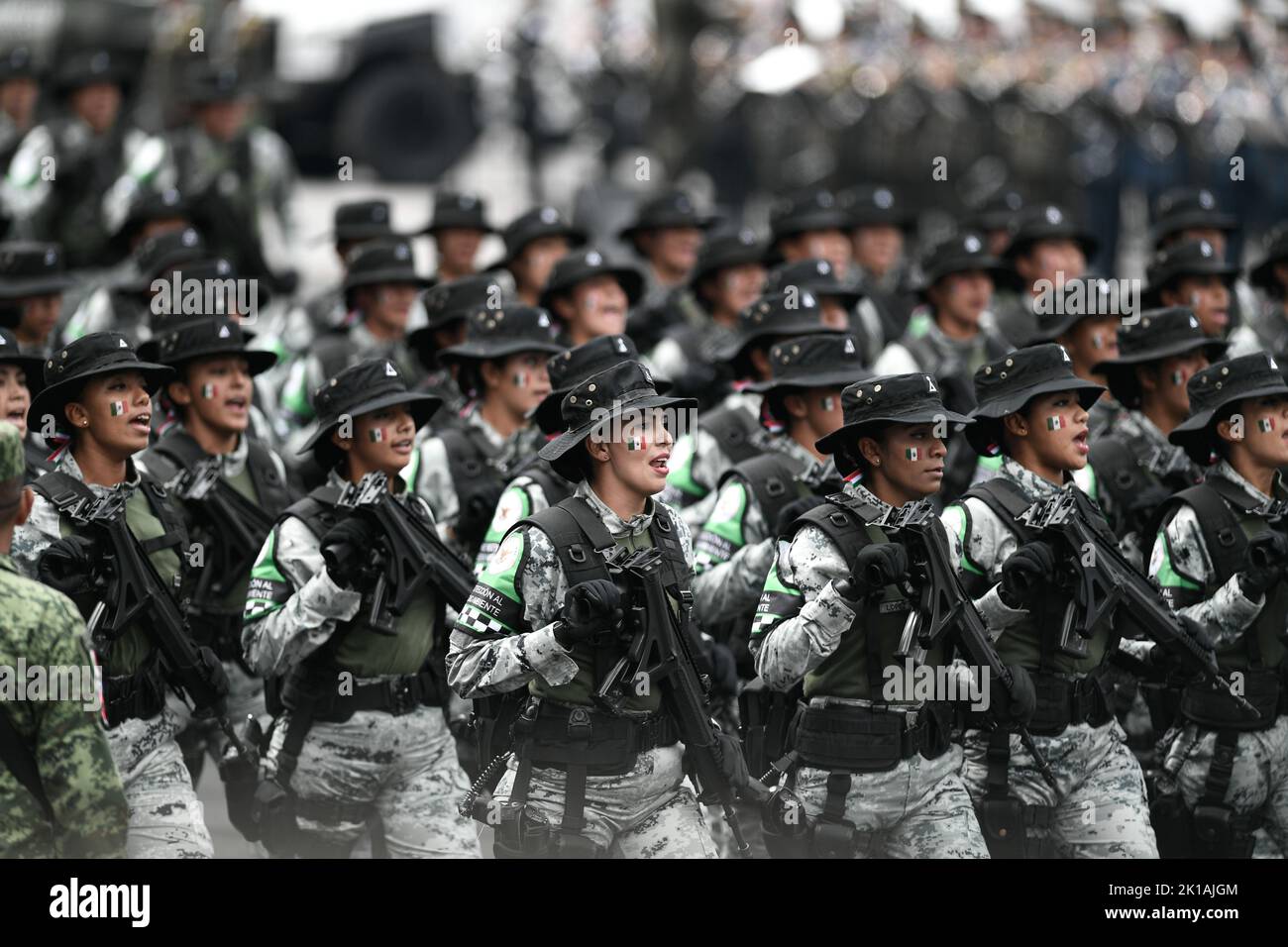 Mexico City, Mexico. 16th Sep, 2022. Members of the Mexican National ...