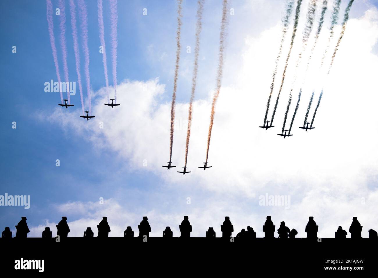 Mexico City, Mexico. 16th Sep, 2022. Aircrafts perform during the ...
