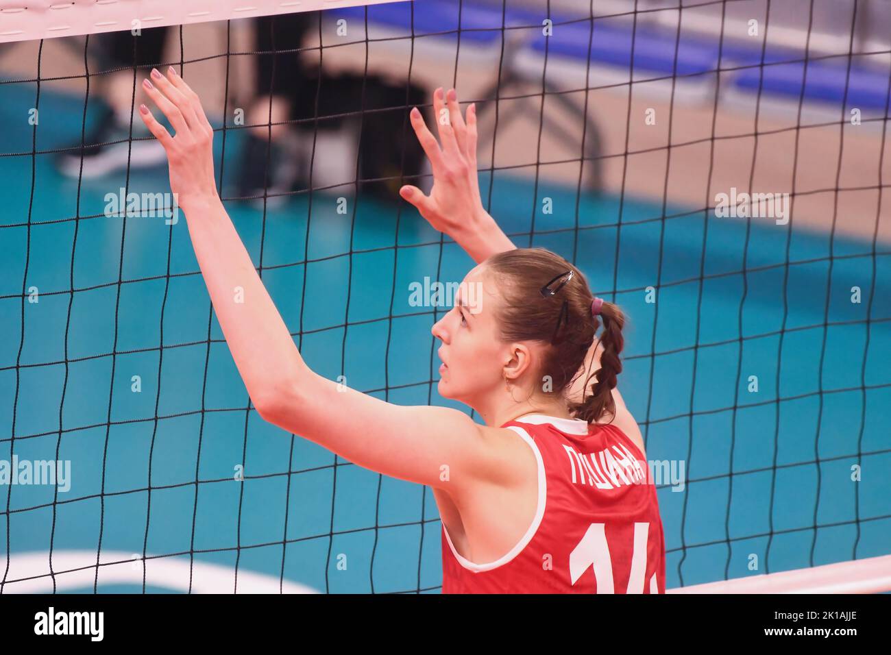 Victoria Pushina of the Russian women's national volleyball team seen ...