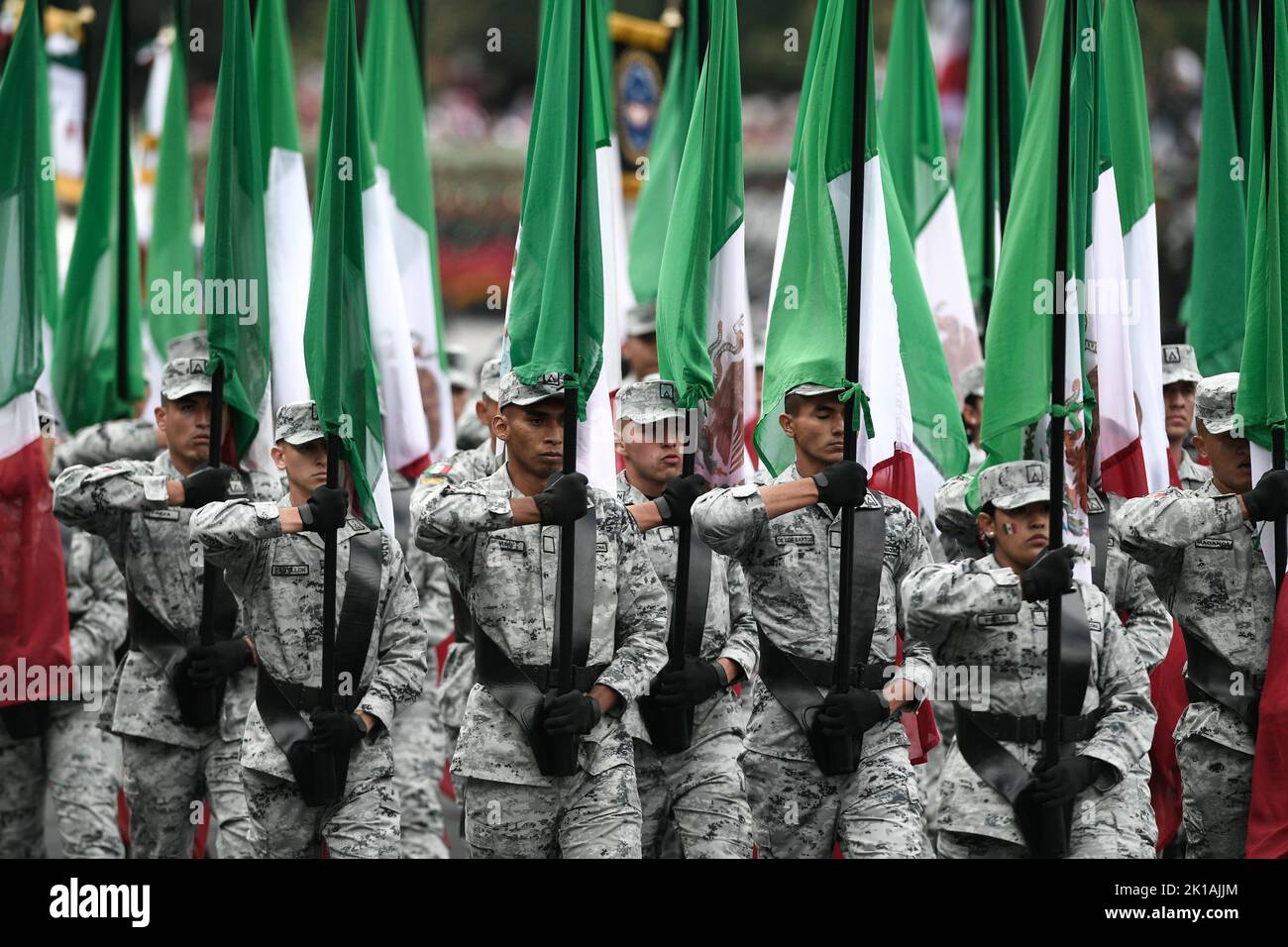 Mexico City, Mexico. 16th Sep, 2022. Members of the Mexican National ...