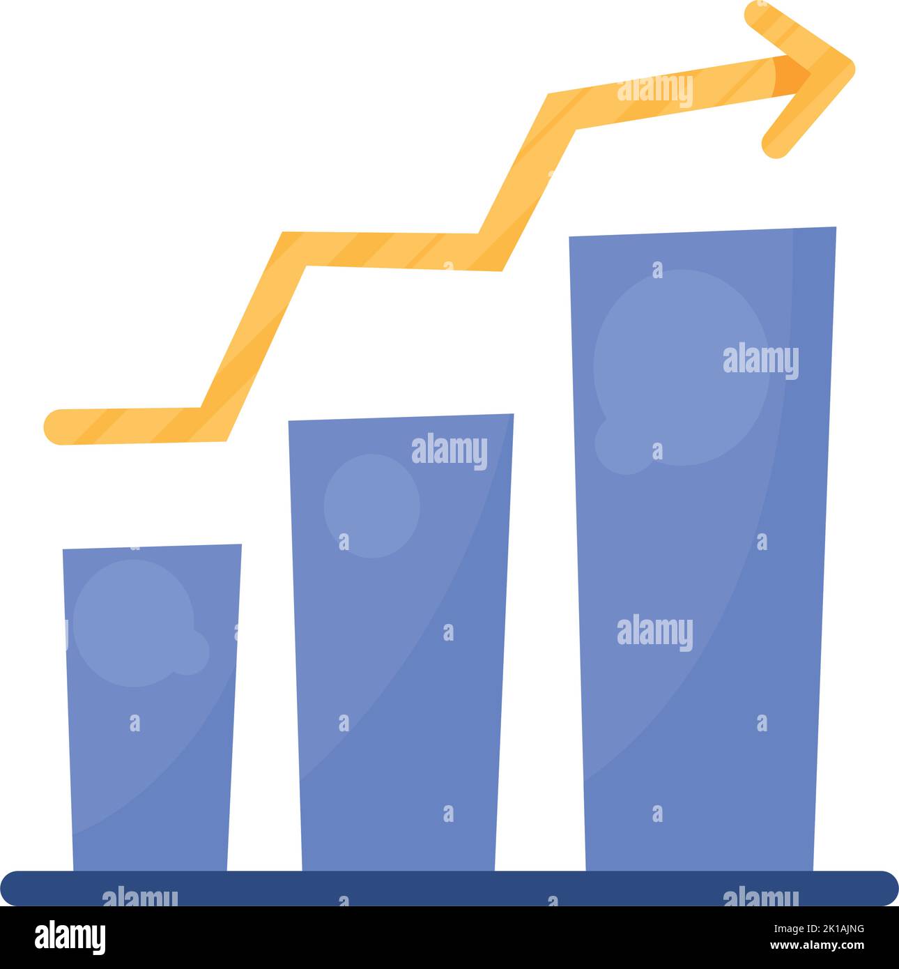 statistics bars with arrow icon Stock Vector Image & Art - Alamy