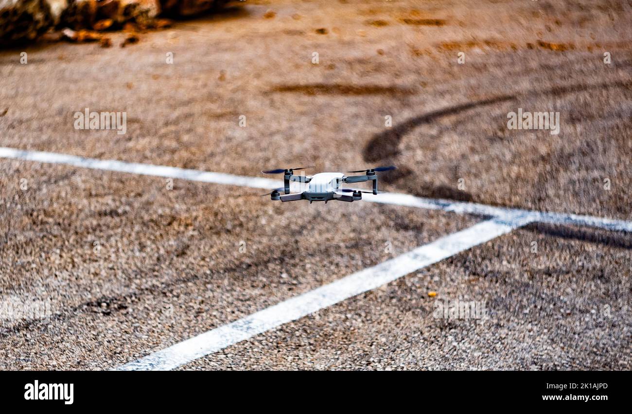 Flying high speed drone over hi-res stock photography and images - Alamy