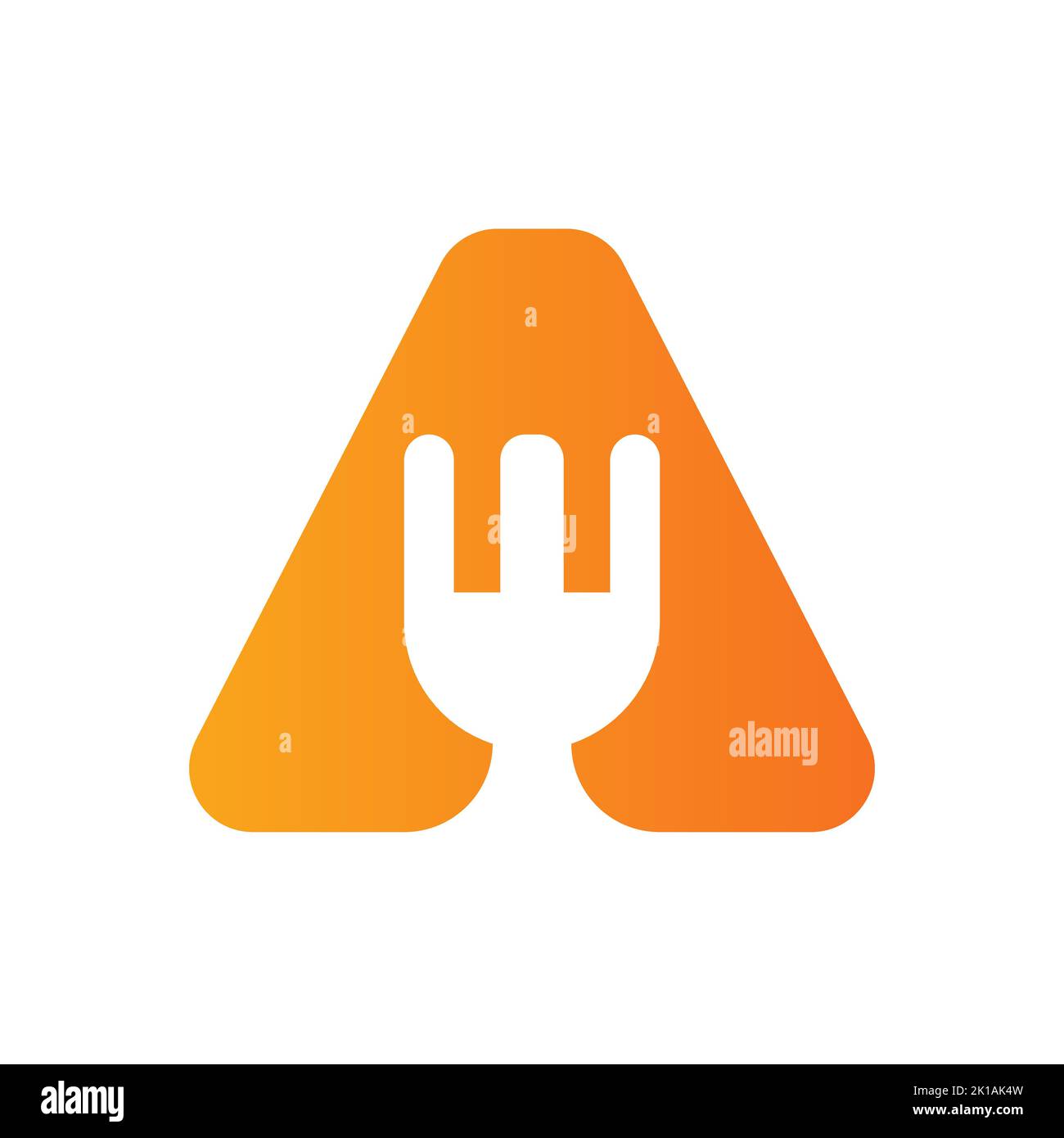 Letter A Restaurant Logo Combined with Fork Icon Vector Template Stock ...