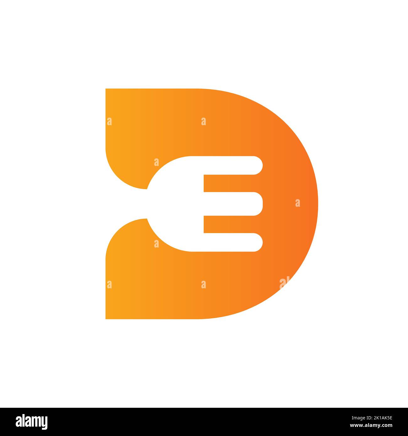 Letter D Restaurant Logo Combined with Fork Icon Vector Template Stock ...