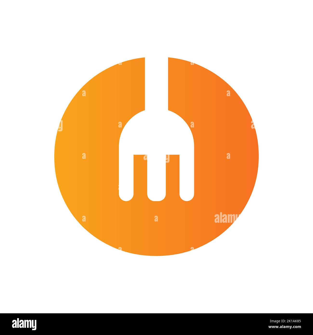 Letter O Restaurant Logo Combined with Fork Icon Vector Template Stock ...