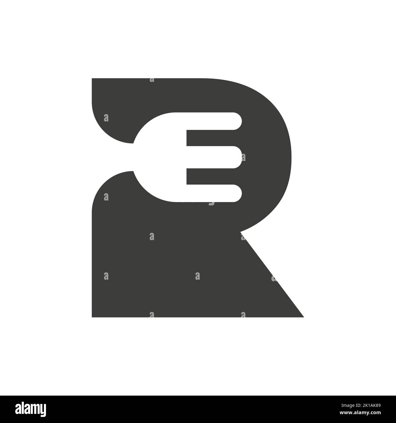 Letter R Restaurant Logo Combined with Fork Icon Vector Template Stock ...