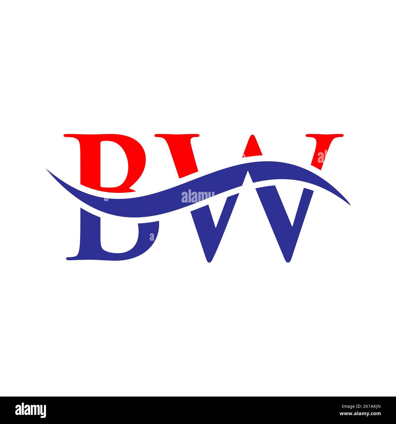 BW Combine Letter Logo Vector Template. Letter BW Logo Design Modern ...