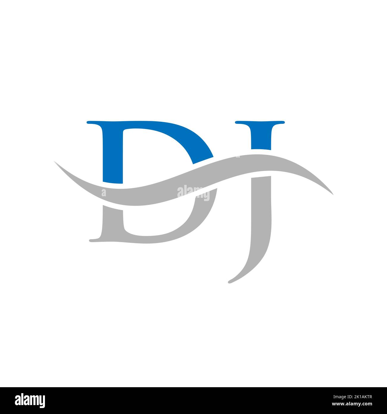 DJ Combine Letter Logo Vector Template. Letter DJ Logo Design Modern ...