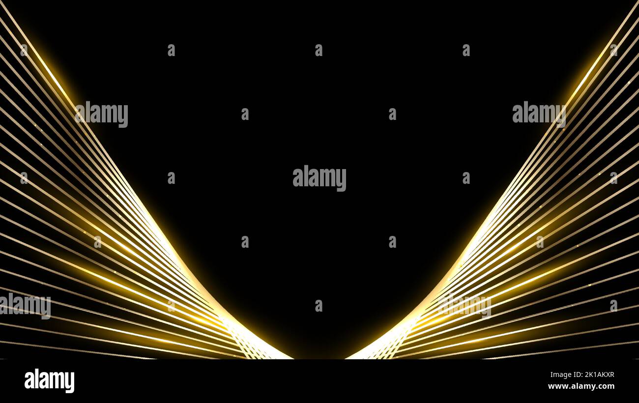 Abstract template golden wing lines pattern decoration with gold ...