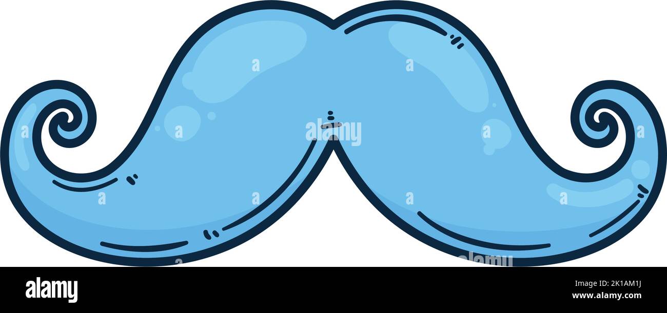 male mustache blue color icon Stock Vector Image & Art - Alamy