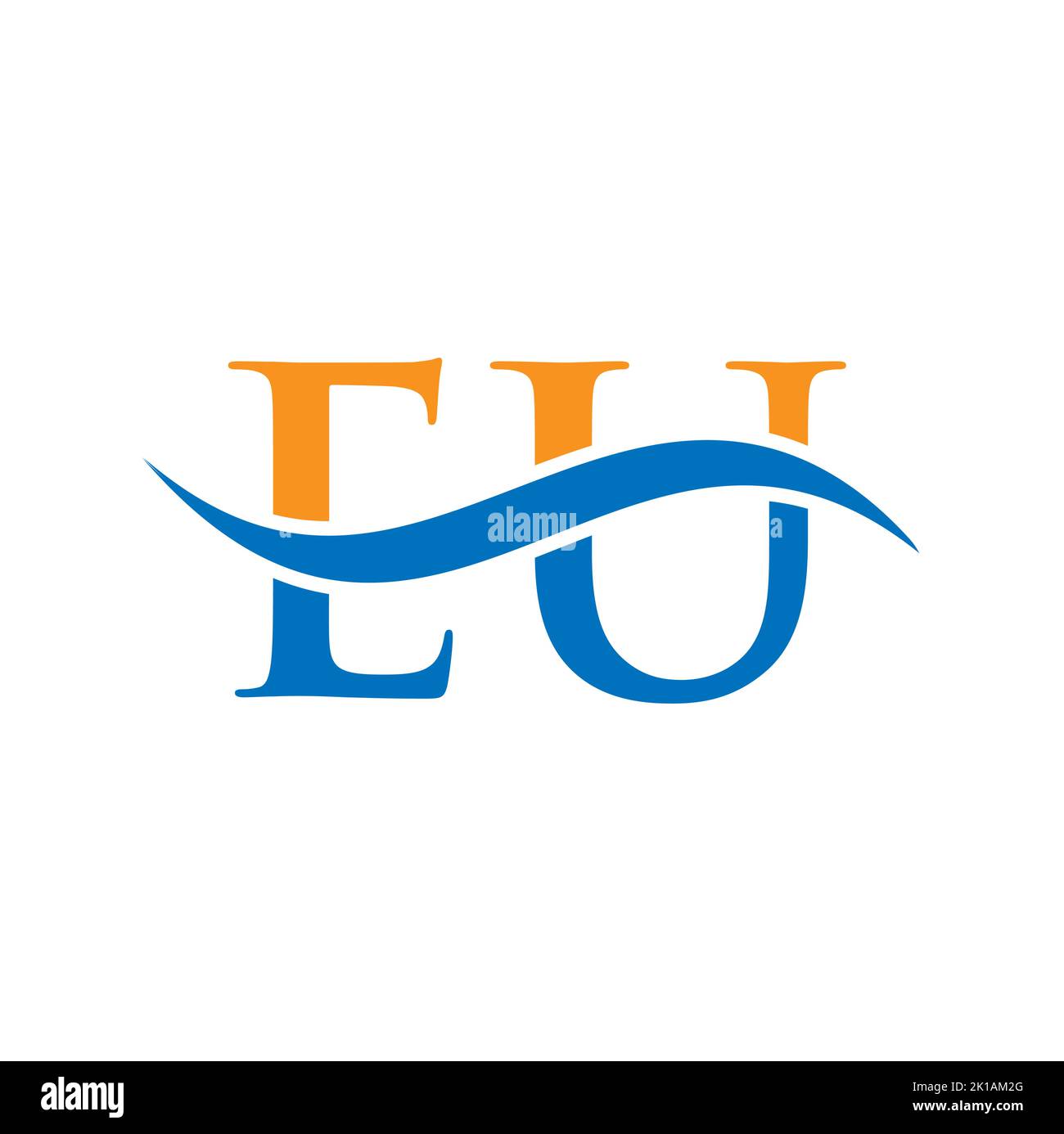EU Combine Letter Logo Vector Template. Letter EU Logo Design Modern Typography Sign Stock ...