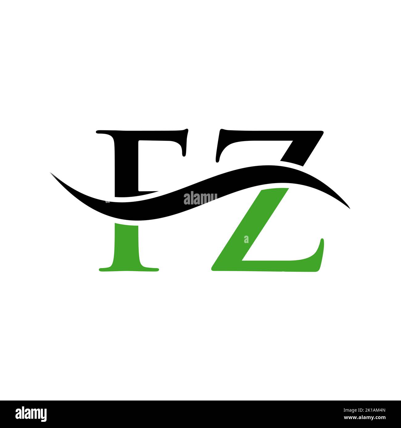 FZ Combine Letter Logo Vector Template. Letter FZ Logo Design Modern Typography Sign Stock ...