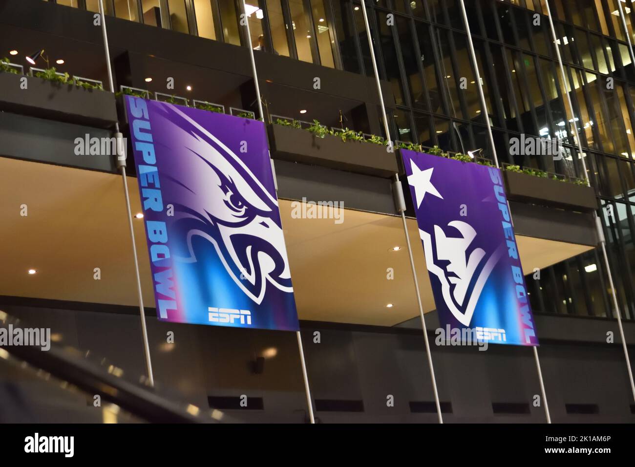 Inside the IDS Center during Super Bowl LII week in Minneapolis Stock ...