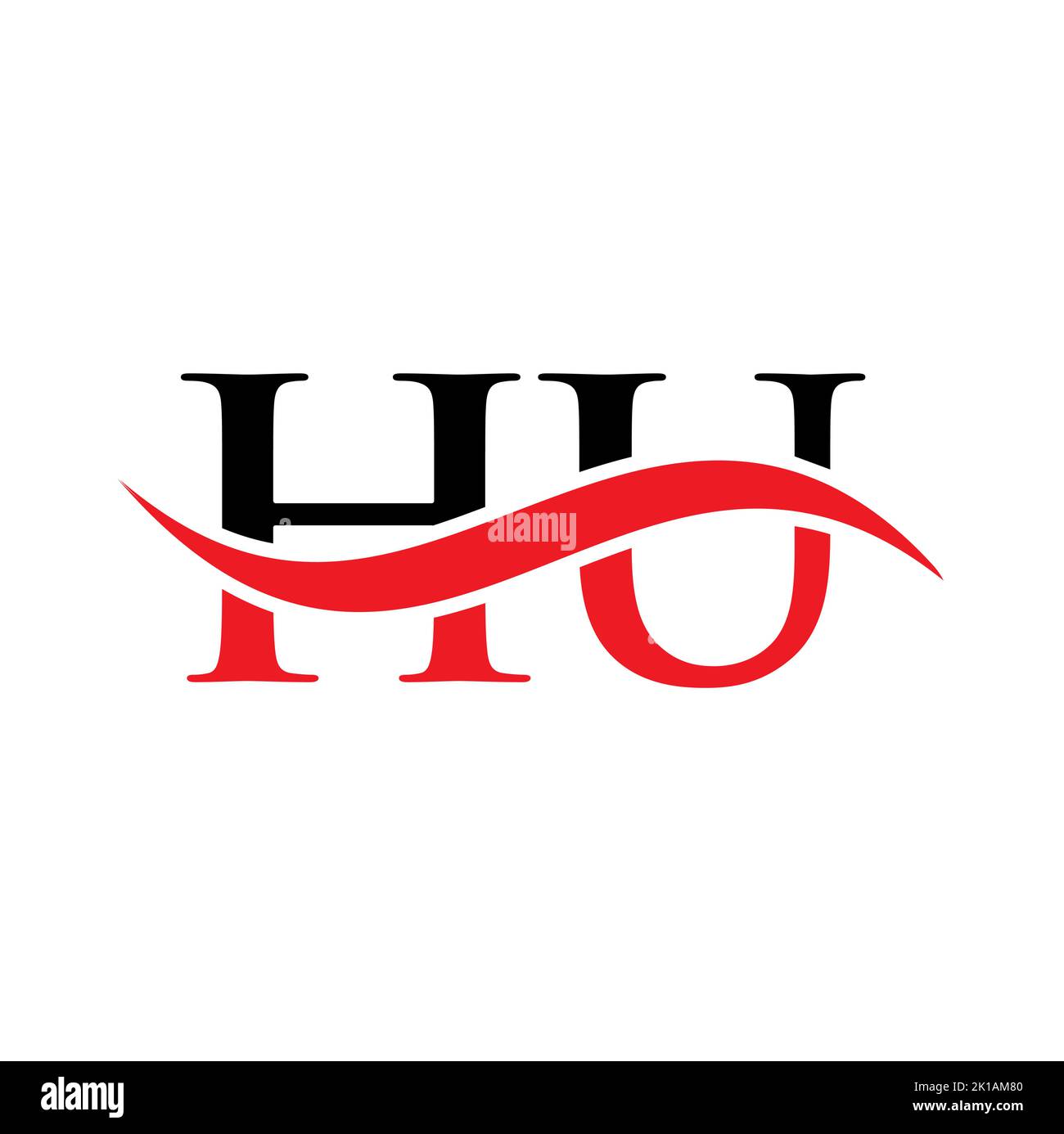 HU Combine Letter Logo Vector Template. Letter HU Logo Design Modern ...