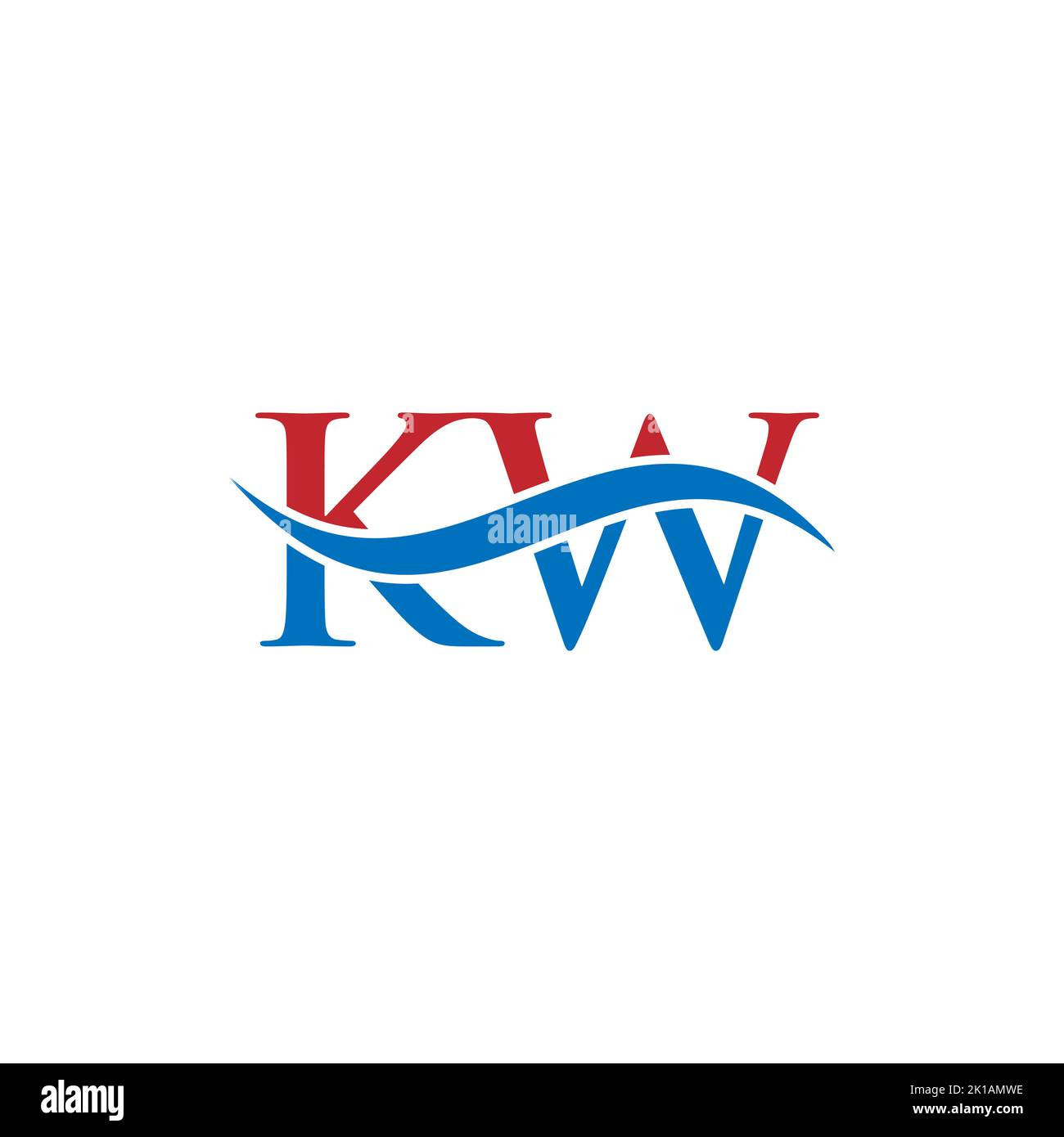 KW Combine Letter Logo Vector Template. Letter KW Logo Design Modern ...