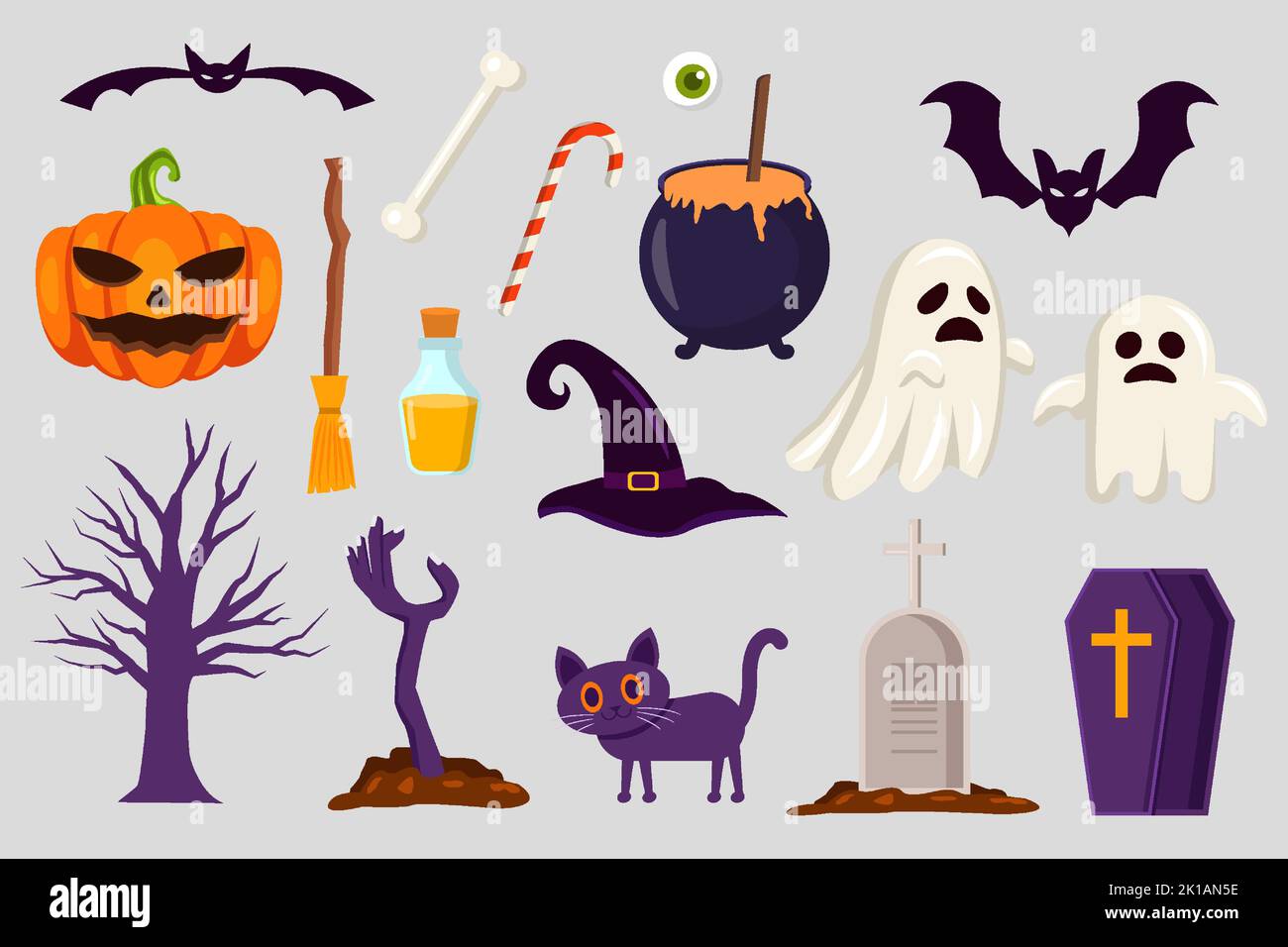 Vector elements halloween design Stock Vector Images - Alamy