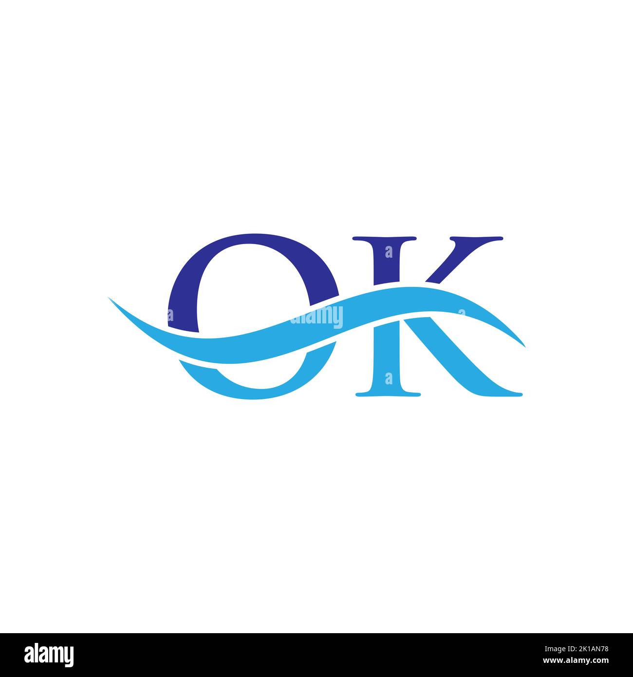 OK Combine Letter Logo Vector Template. Letter OK Logo Design Modern ...