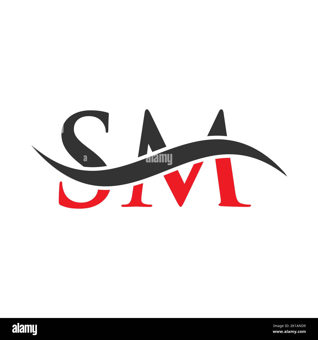 SM Combine Letter Logo Vector Template. Letter SM Logo Design Modern ...