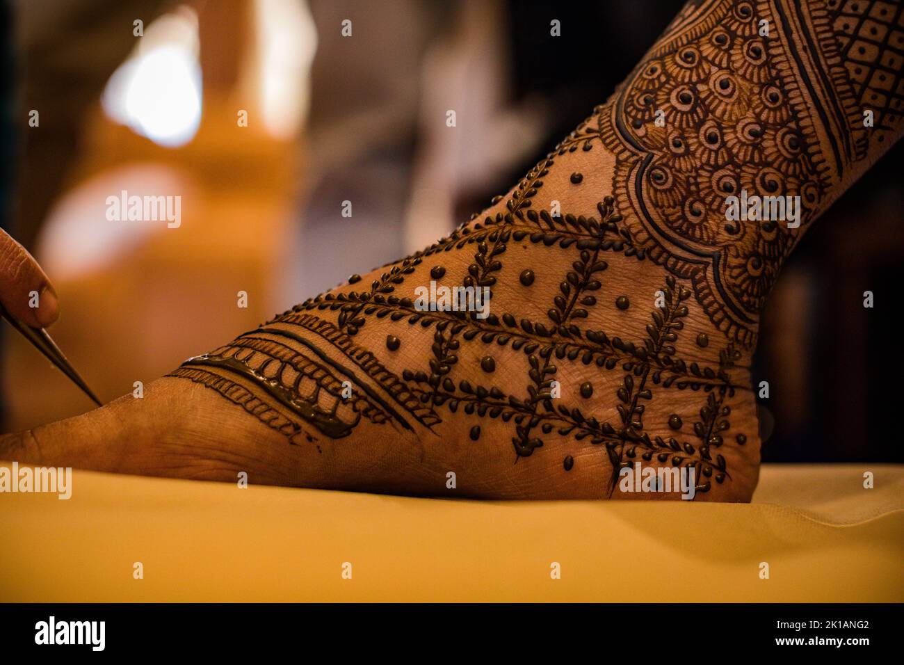 Mehendi Mehndi Sangeet Indian Wedding Tradition Ceremony At Mamta Pool ...